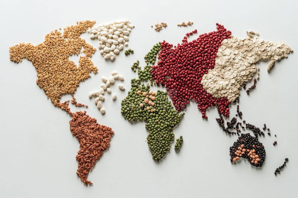 Creative Map Representation Showcasing Continents and Countries Using ...