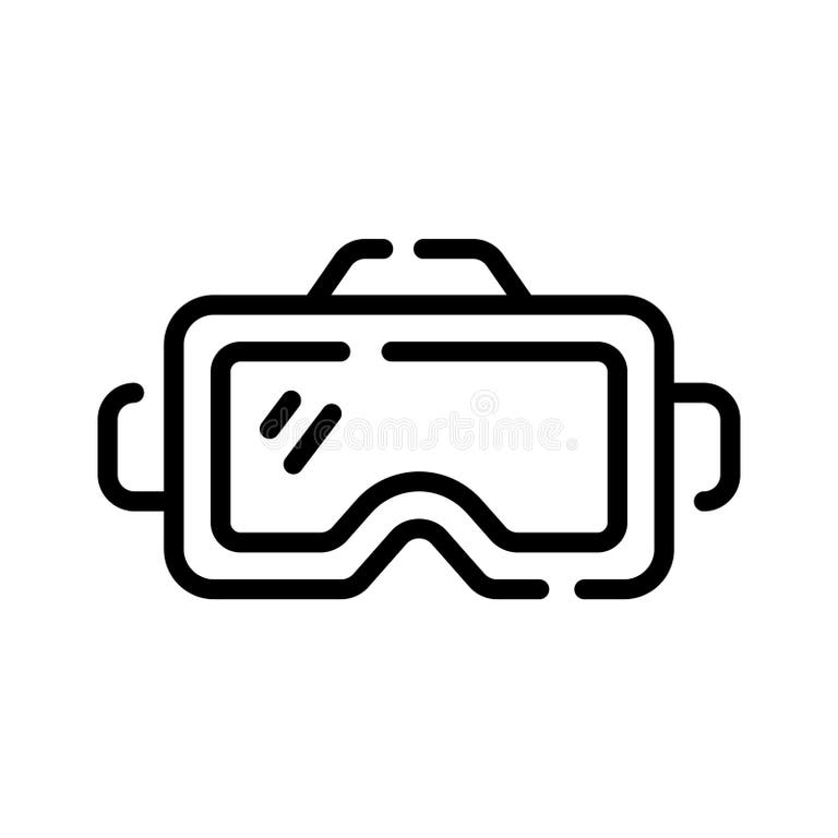Visually Engaging Outline Icon of Vr Headset Gadget Stock Illustration ...