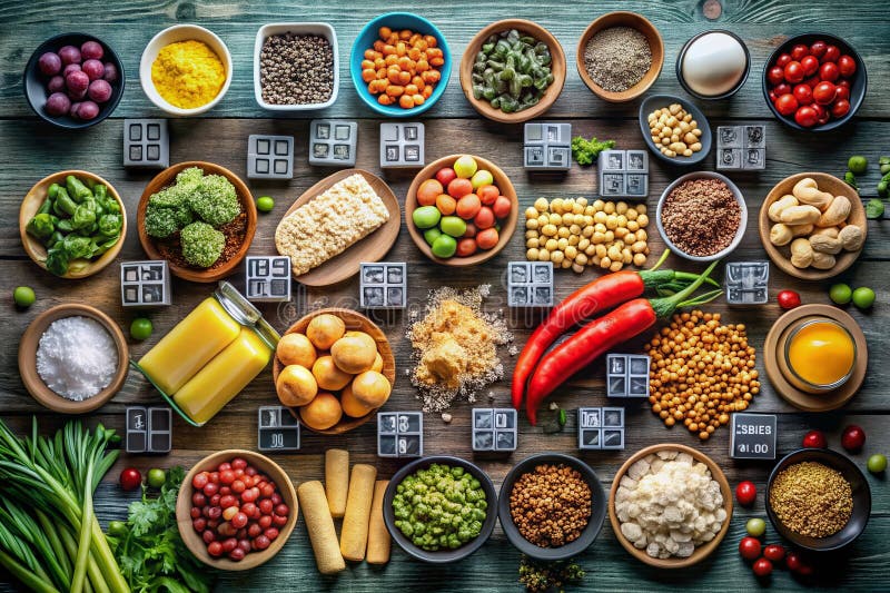 Visually Engaging Periodic Table of Elements Food Chart a Colorful ...