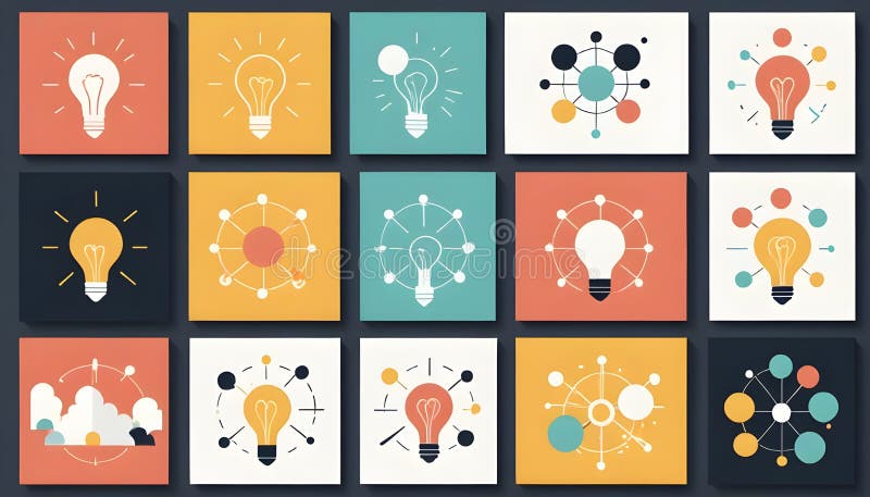 Creative Innovation and Idea Network Concept Stock Illustration ...