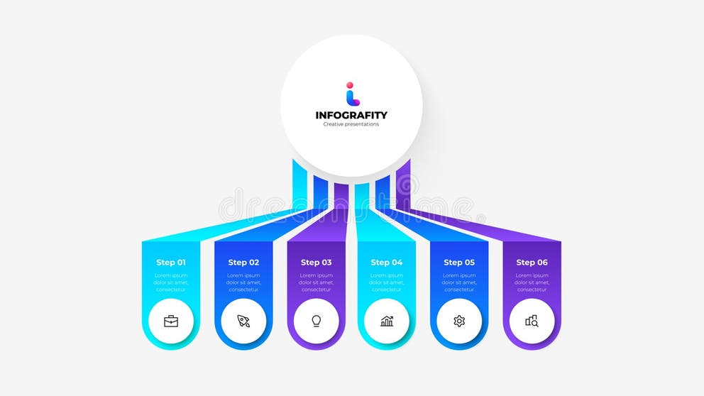 A Visually Engaging Six Step Infographic Template Featuring Colorful ...