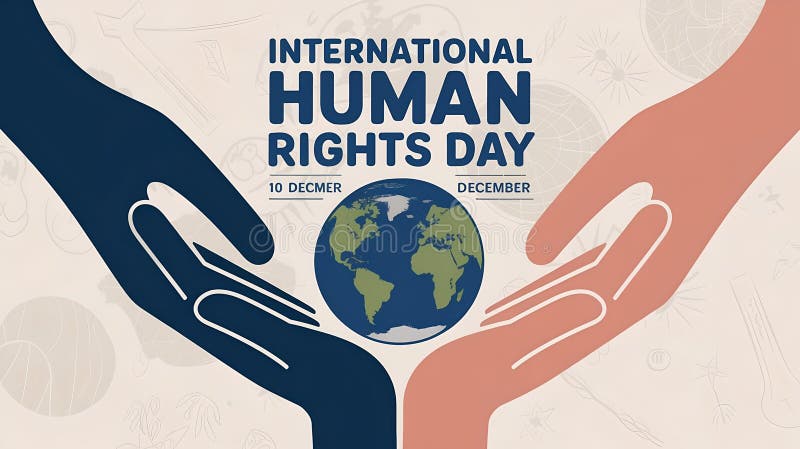 A Visually Impactful Poster for International Human Rights Day Stock ...