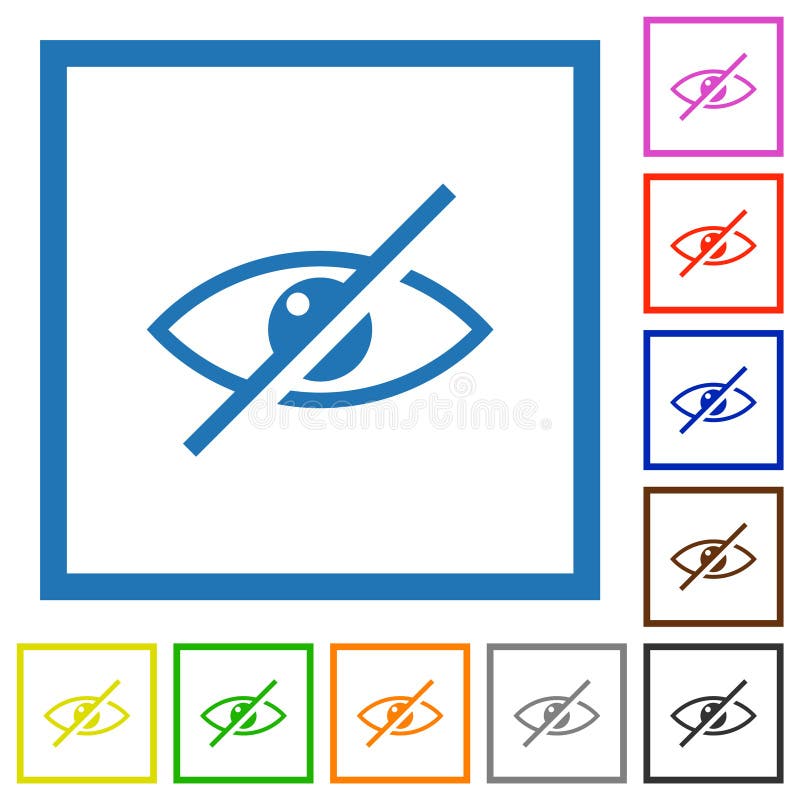 Visually Impaired Vivid Colored Flat Icons Stock Vector - Illustration ...