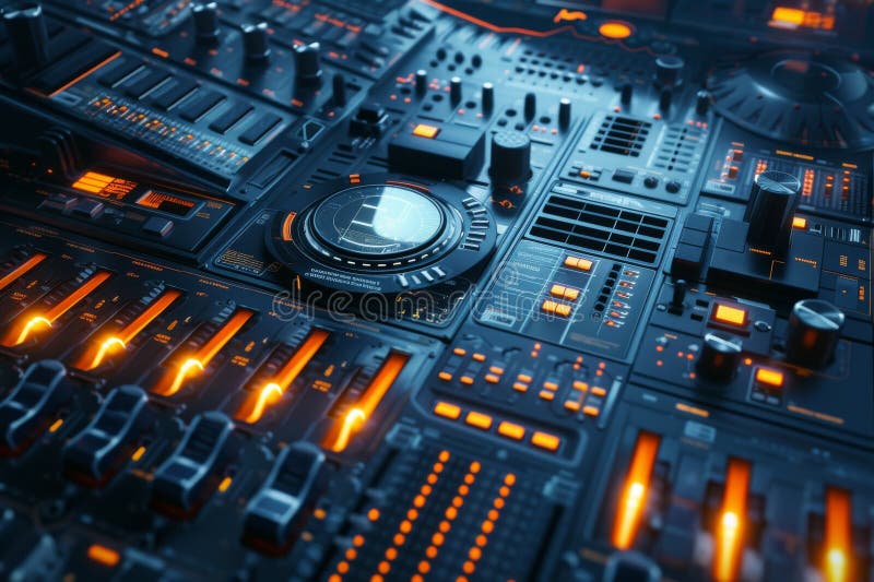 Visually Interpret a High-tech Audio Control Panel, Which Could Be Used ...