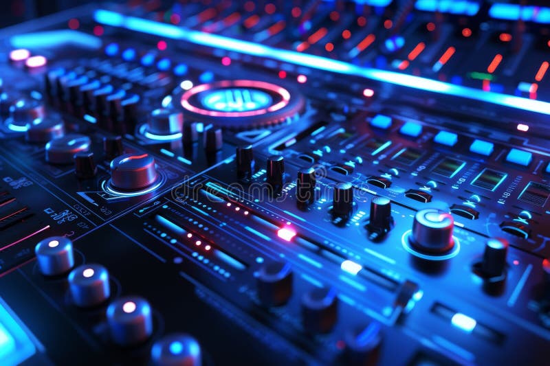 Visually Interpret a High-tech Audio Control Panel, Which Could Be Used ...