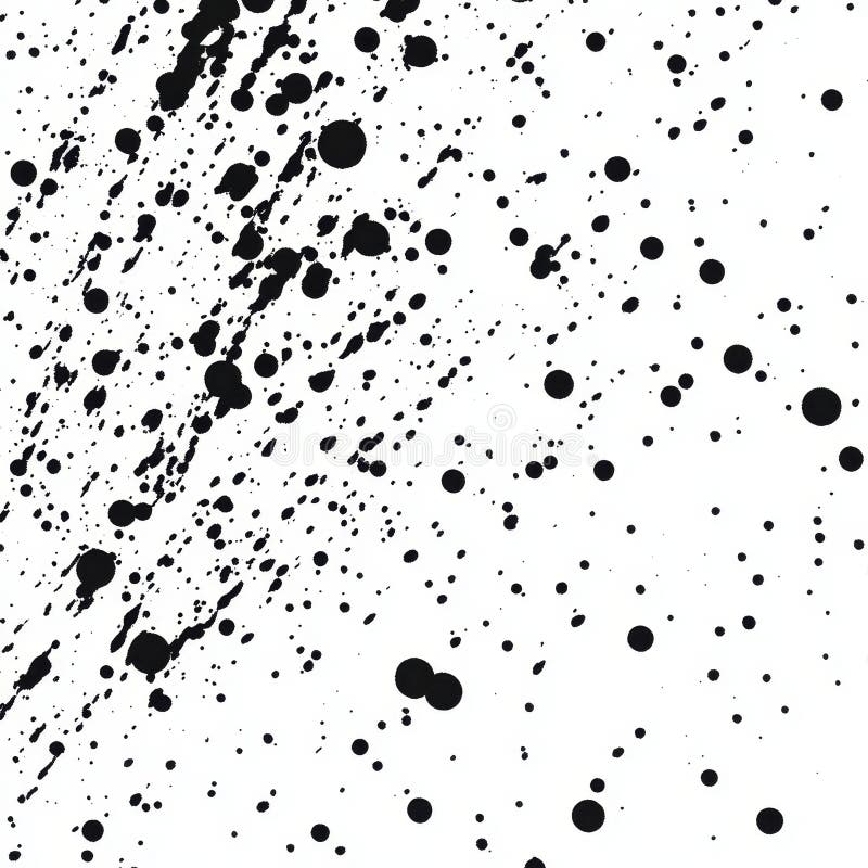 Black Small Spots Scattered on a White Background, Creating an Abstract ...