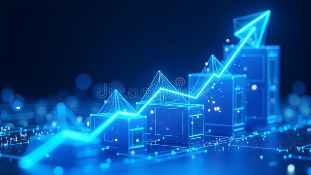 Visually Mapping Success: the Business Growth Chart Stock Photo - Image ...