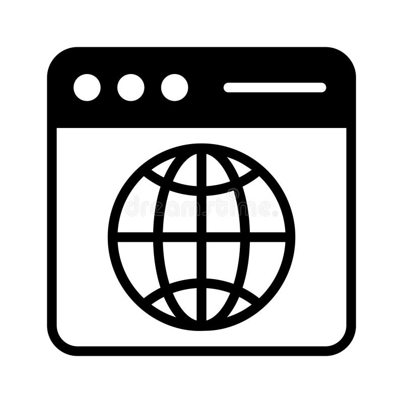 Visually Perfect Icon of Global Website in Modern Style Stock Vector ...