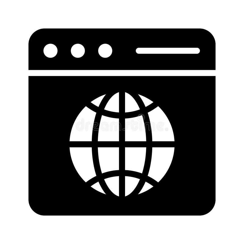 Visually Perfect Icon of Global Website in Modern Style Stock Vector ...