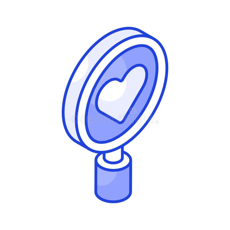 Visually Perfect Icon of Love Search in Trendy Style, Vector of Finding ...