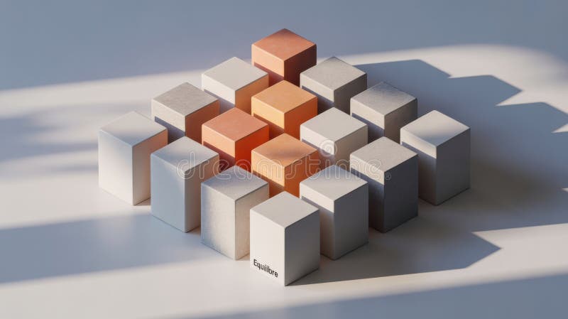 Pyramid Arrangement of Soft Pastel Colored Cubes Creating Geometric Patterns and Shadows Stock ...