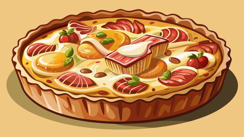 A Visually Pleasing Shot Highlighting a Slice of Quiche Thats Every ...