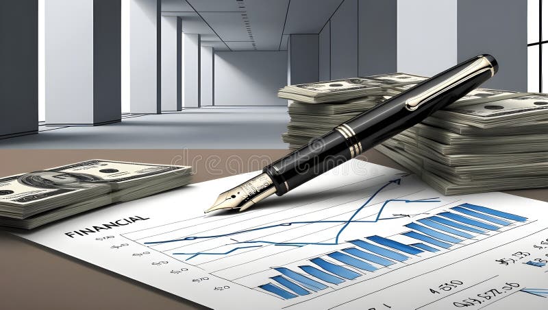 The Image Portrays a High-level Business Setting Where Finance ...