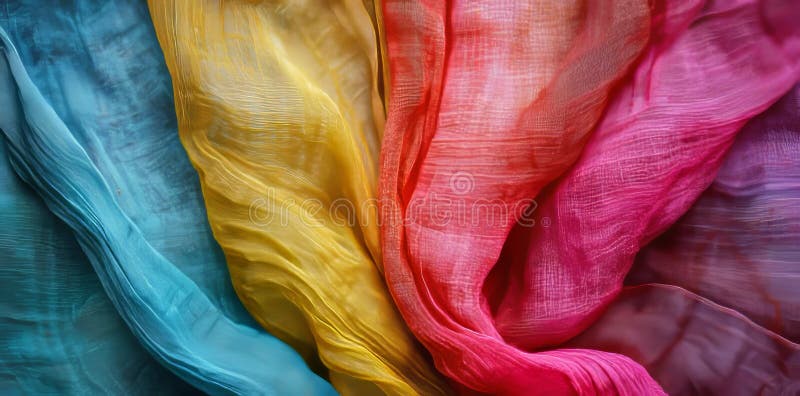 A Visually Rich and Tactile Abstract Image Featuring an Array of Fabric ...