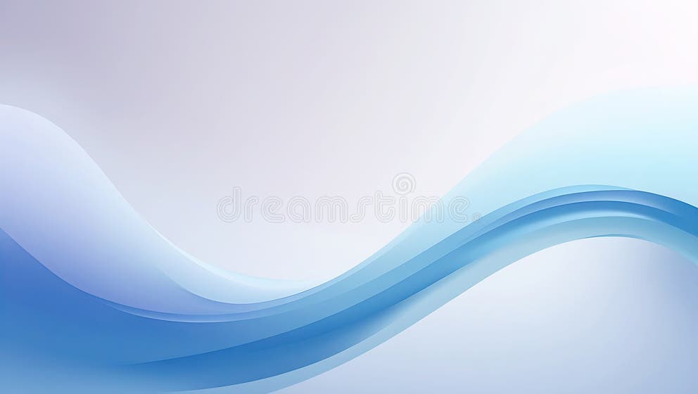 Light Blue Abstract Waves and Curve Background Art. Stock Illustration ...