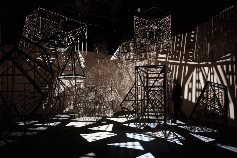 Visually Stimulating Geometric Art Installation, with Lights and ...