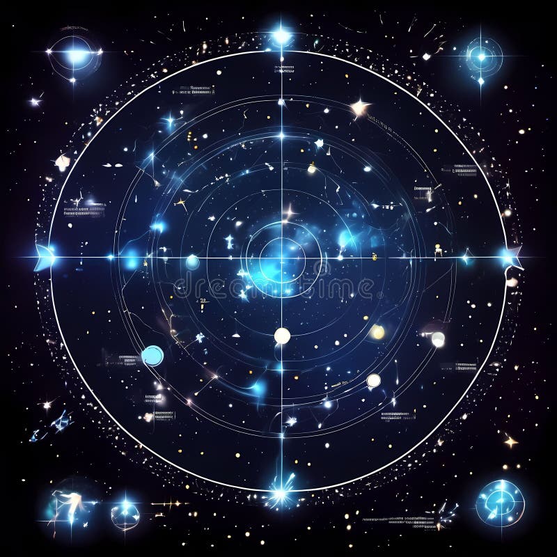 A Visually Striking Abstract Artwork Depicting a Celestial Map with ...