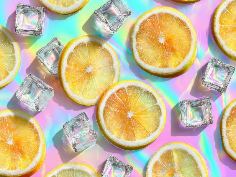 A Visually Striking Abstract Background that Includes Slices of Lemon ...