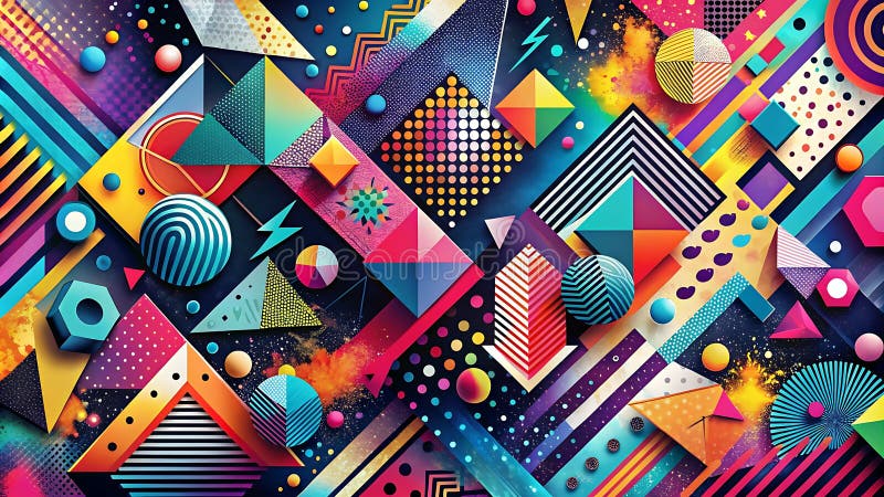 Visually Striking Abstract Design with Bold Colors Stock Image - Image ...