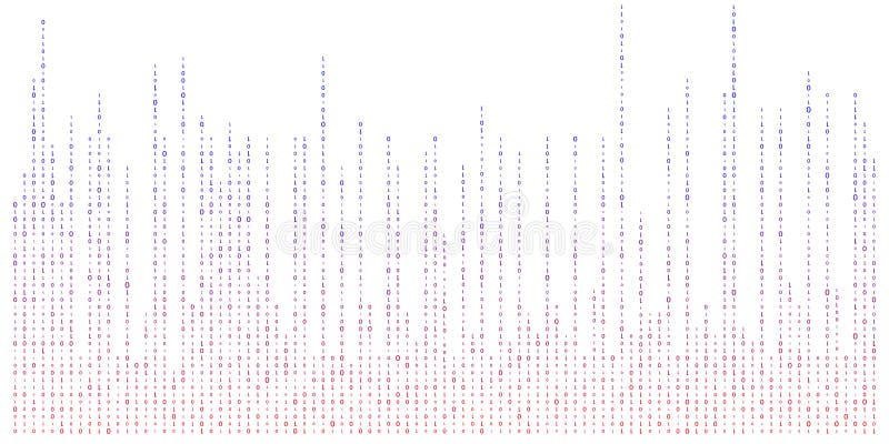 Binary Code Zero One Abstract Matrix White Background With Binary 7187