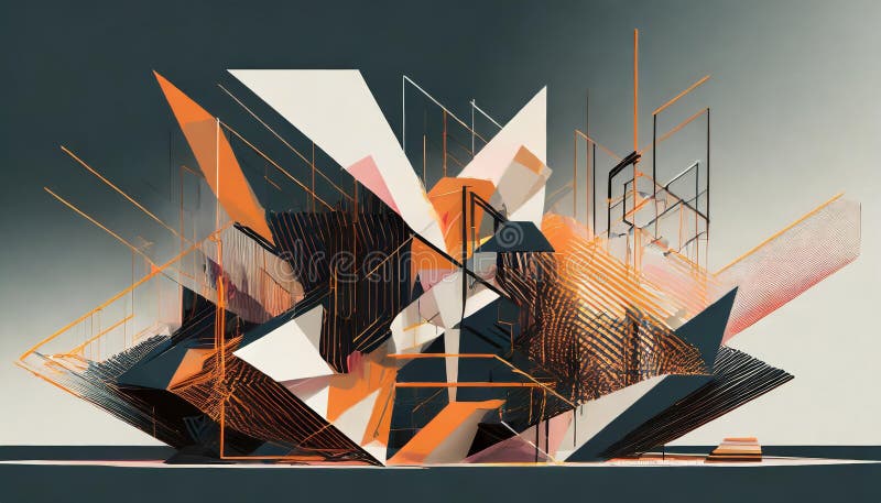 A Visually Striking Abstract Digital Artwork Featuring Complex, Fluidly ...