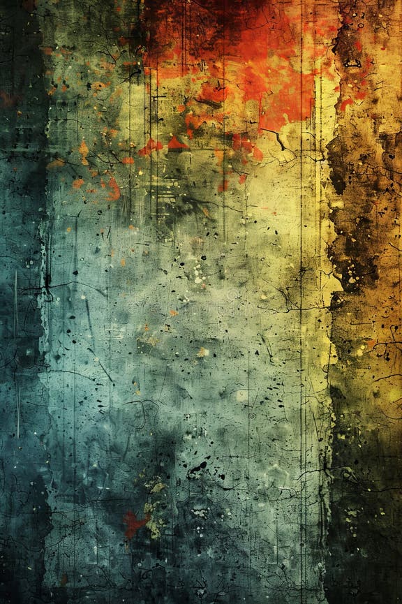 Abstract Grunge Texture Background with Vibrant Colors and Distressed ...
