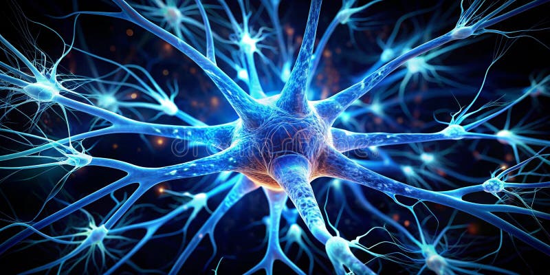 Visually Striking Abstract Image Resembling a Neuron Structure ...