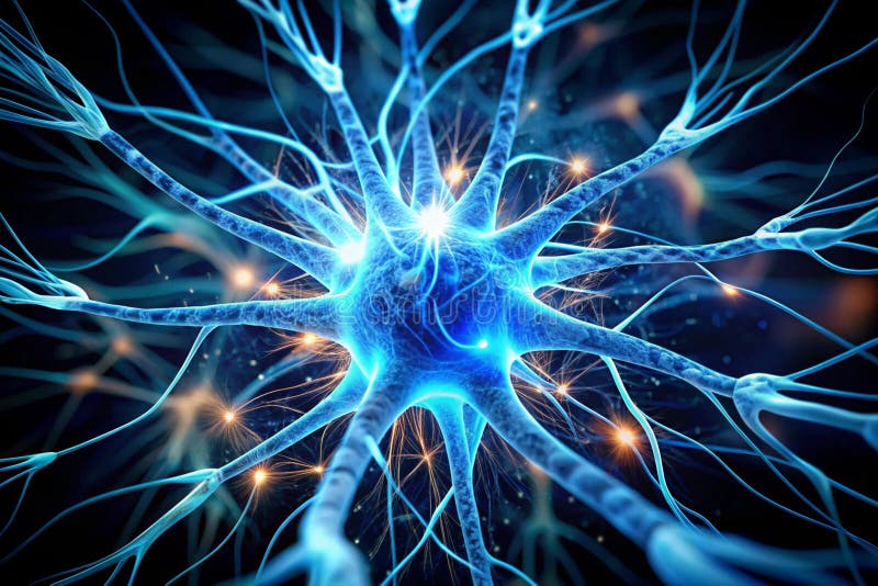 Visually Striking Abstract Image Resembling a Neuron Structure ...