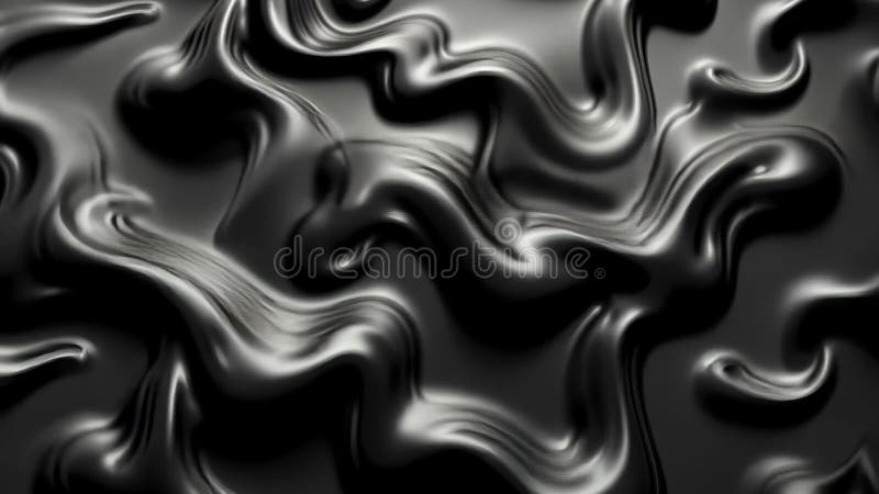 Abstract Black Fluid Texture with Smooth Wavy Patterns for Modern Art ...