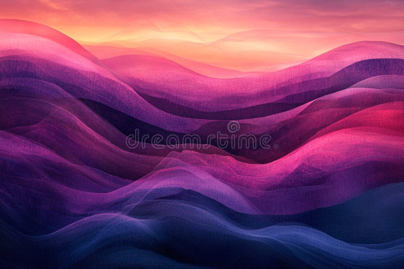 Visually Striking, Abstract Landscape with Harmonious Patterns Stock ...
