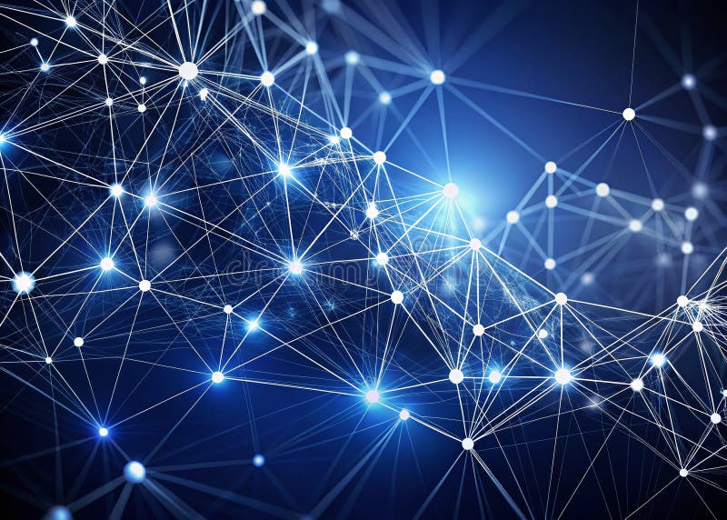 Visually Striking Abstract Network Design Minimalist Lines and Nodes on ...