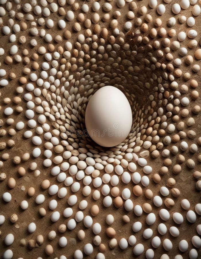 Abstract Egg Pattern with Central White Egg Stock Image - Image of ...