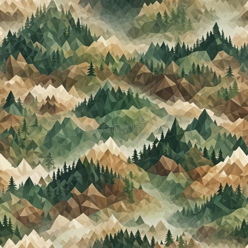 Geometric Mountainscape stock illustration. Illustration of conceptual ...
