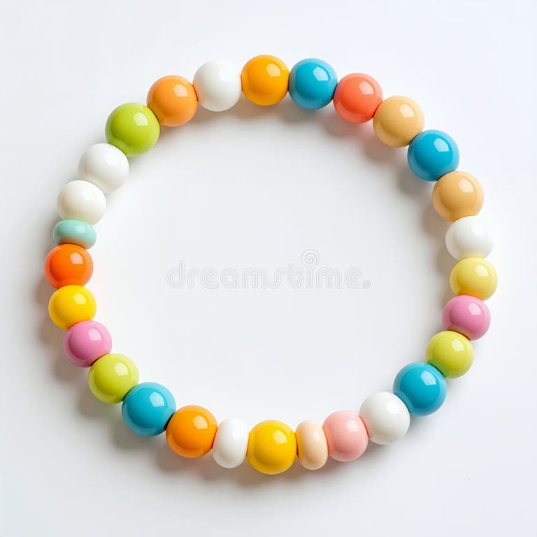 Vibrant Spherical Beads Intricately Arranged Forming a Circular Design ...