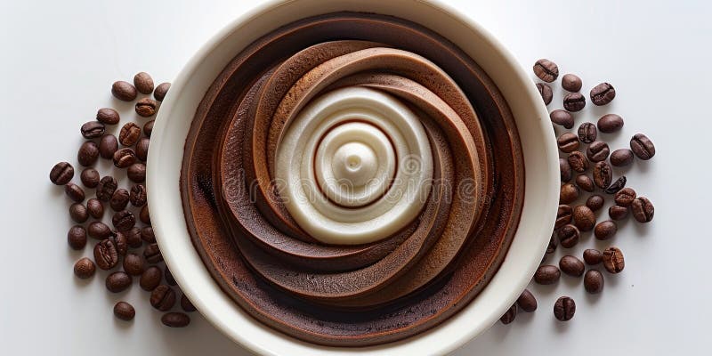 Creative Arrangement of Coffee Beans with Intricate Spiral Design Stock ...