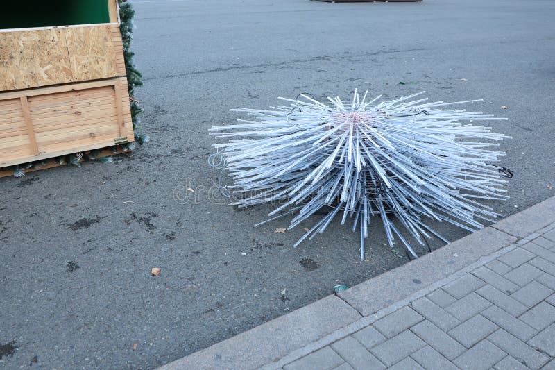 This is a Unique Installation Featuring Sticks Placed on the Street in ...