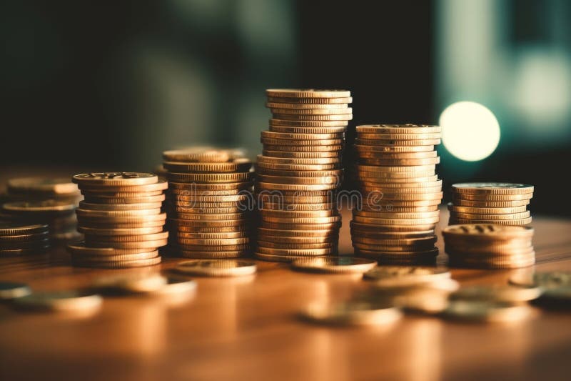 Visually Striking Arrangement of Prosperity, Featuring Stacks upon ...