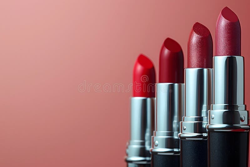 Elegant Collection of Red Lipsticks on Gradient Background for Beauty ...