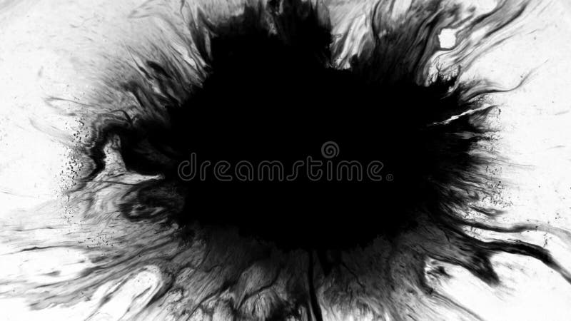 This is an Abstract Ink Explosion Art Piece on a Strikingly White ...