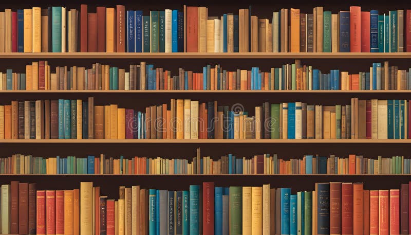 A Visually Striking Bookshelf Filled with an Assortment of Color ...