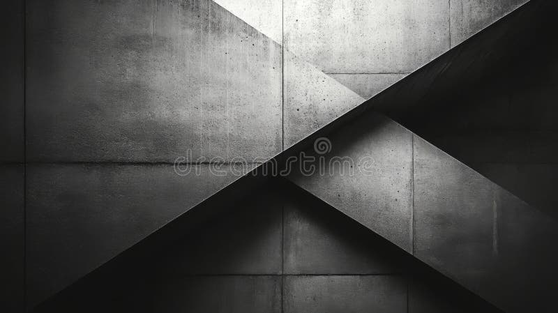 Geometric Patterns Formed by Intersecting Concrete Surfaces in a Dimly ...