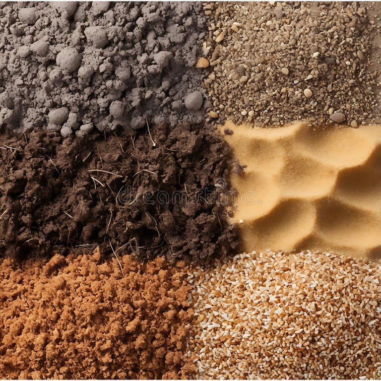 Diverse Soil and Earth Textures Generative AI Stock Illustration ...