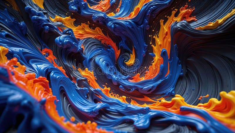 This Visually Striking Composition Features a Blend of Bold Colors and ...