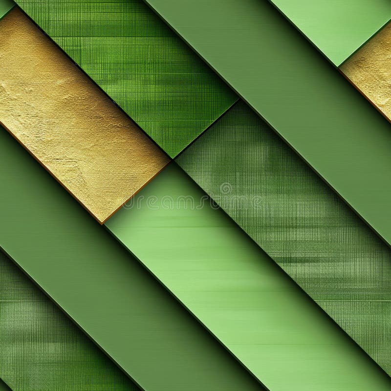 Green Geometric Design with Gold Accents for Creative Projects Stock ...