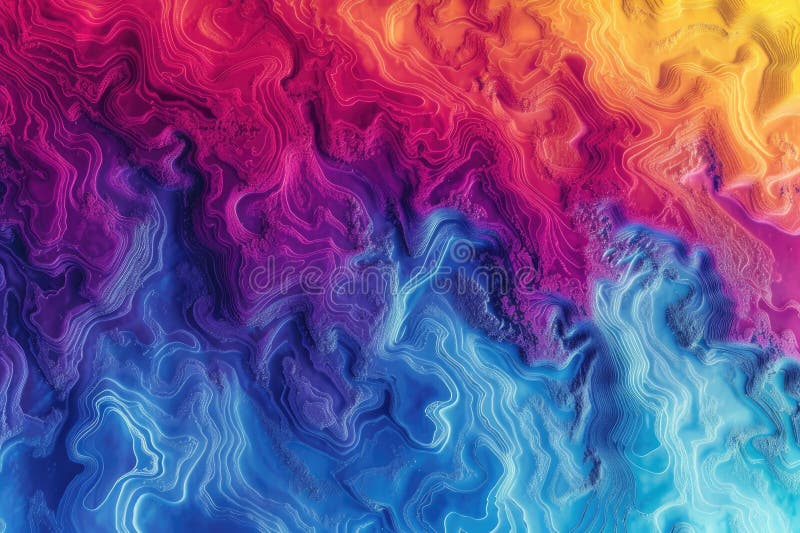 A Visually Striking Composition Featuring an Array of Wavy Lines in ...