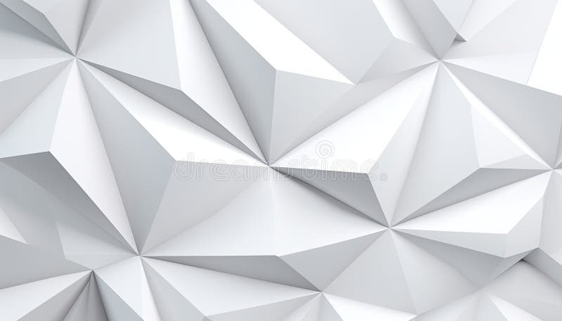 Visually Striking Composition with Three-dimensional White Geometric ...