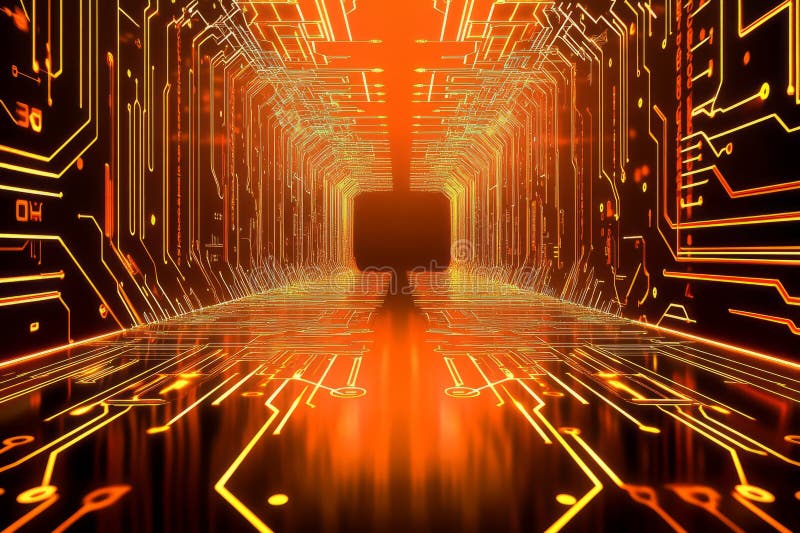 A Visually Striking 3D Abstract Background Featuring a Glowing, High ...