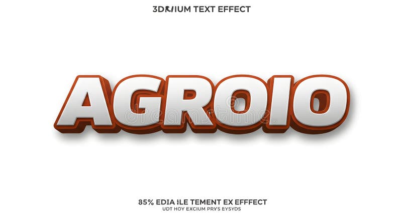 Visually Striking 3D Text Effect with Bold Letters and Depth Stock ...
