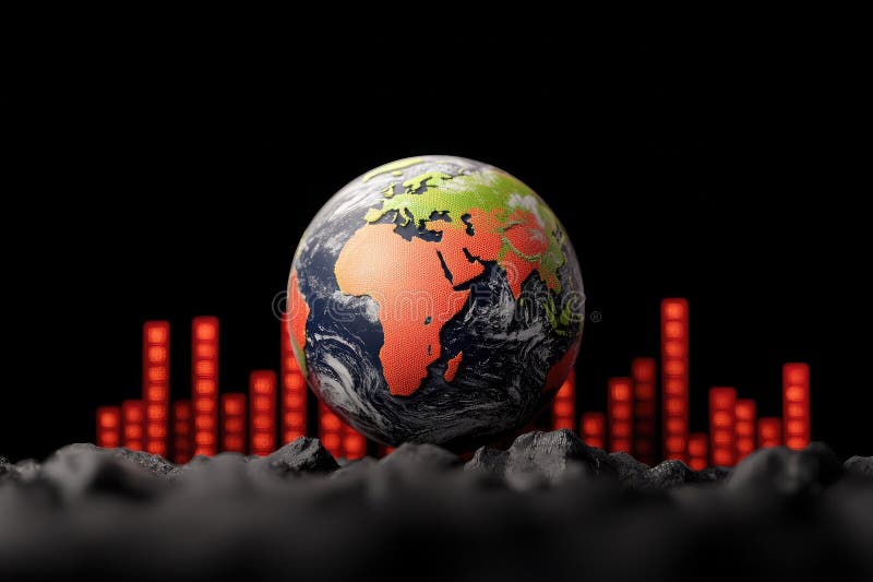 A Visually Striking Depiction of Earth with Vibrant Colors, Set Against ...