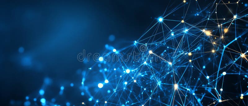 A Visually Striking Depiction of Interconnected Digital Nodes and Lines ...